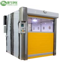 China PVC Fast Rolling Shutter Door 2100x1850mm Clean Room Air Shower Pass Thru Box for sale