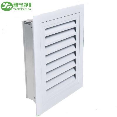 China Aluminum HVAC Return Air Grille 500x500x10mm with 45° Aerofoil Blades and 35mm Spacing for sale
