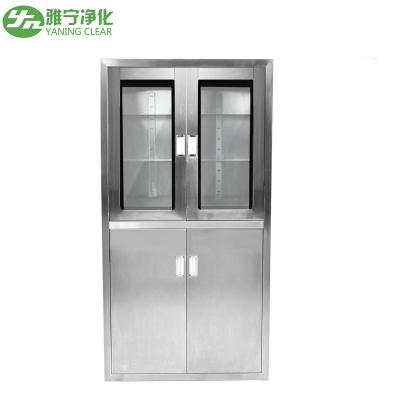 China Custom Stainless Steel Medical Cabinet with Sliding Glass Doors - 1300x900x350mm to 1700x900x350mm Sizes for sale