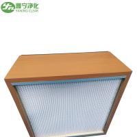 China High Efficiency HEPA Media Filter with Sandwich Wooden Board Frame - 97-98% Efficiency, 500-3000 m³/h Airflow for sale