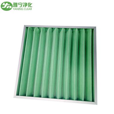 China G4 Pleated Panel Air Filter 595x595x46mm Aluminum Frame with 90-95% Efficiency and 250Pa Pressure Drop for sale