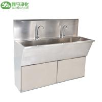 China 304 Stainless Steel Medical Hand Wash Sink 800mm Seamlessly Welded Wall Mounted Sensor Faucet for sale