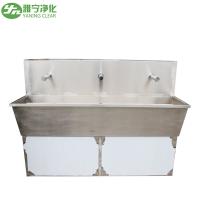 China YANING 304 Stainless Steel Medical Scrub Sink with Infrared Sensor Faucet 800-2400mm Width for Hospital OT for sale