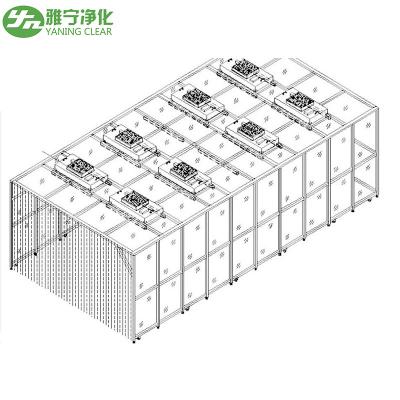 China ISO 7 Class 10000 Clean Room Dispensing Booth with 99.999% HEPA Filtration and 0.45m/s Air Velocity for sale