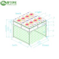 China PVC Strips Curtain Wall Clean Room Booth 2540×2490×2720mm with 40W LED Lighting and H14 HEPA Filtration for sale
