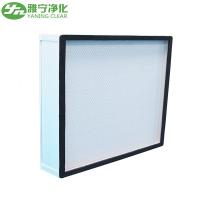 China Mini Pleat HEPA Air Filter Galvanized Sheet Frame H13 H14 610x610x50mm for Ventilation for sale
