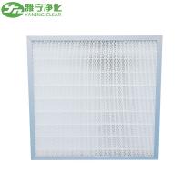 China Mini Pleat HEPA Air Filter Galvanized Sheet Frame H13 H14 610x610x50mm for Ventilation for sale