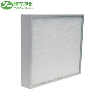 China Custom Aluminum Frame H14 HEPA Filter with Polyurethane Sealing - 69mm/96mm Thickness, 300-2000 m³/h Air Flow for sale