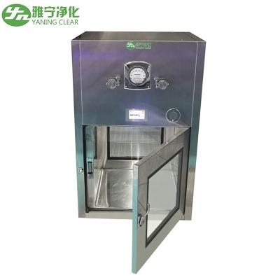 China YANING UV Lamp Clean Room Pass Through Box 950x600x1450mm with 8W Germicidal Lamp and Electronic Interlock for sale