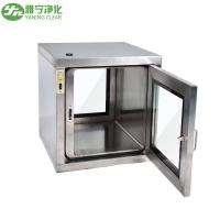 China Stainless Steel Pass Box External Door / Embedded Door Cleanroom Pass Box for sale