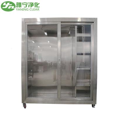 China 304 Stainless Steel Clean Room Garment Cabinet 1500-2000mm with 0.45m/s Laminar Flow and 60-65 dB Low Noise for sale