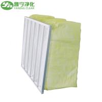 China Folded Plate Pocket Air Filter F8 Medium Efficiency For Primary Filtration System for sale