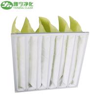 China Folded Plate Pocket Air Filter F8 Medium Efficiency For Primary Filtration System for sale
