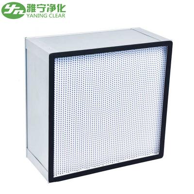 China Plastic Frame Mini Deep Pleated Hepa Filter Glass Fiber Media High Efficiency Air Filter for sale