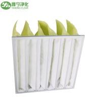 China Yellow F8 HEPA Bag Filter 595x595x600mm with 90% Efficiency at 0.5μm for AHU Systems for sale