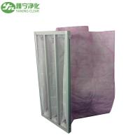 China F7 Polyester Pocket Filter Bag Medium Efficiency 592x592x600mm 8 Pockets HVAC for sale