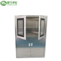 China Stainless Steel Medical Cabinet 900×400×1750mm with Glass Door and Work Surface - ISO/CE Certified for sale