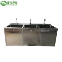 China 304 Stainless Steel Laboratory Hand Wash Basin with Sensor Faucet - 1600×600×900mm, 40-80L Tank Capacity for sale