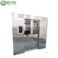 China Automatic Air Shower Pass Gate with Facial Fingerprint Reader for Class 10000 Clean Room - 25m/s Wind Speed, 99.99% Filtration for sale