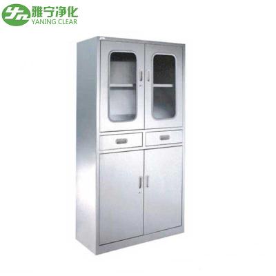China Stainless Steel Medical Cabinet 0.6-1.2mm Thickness with Custom 1200mm Dimensions for Hospital Storage for sale