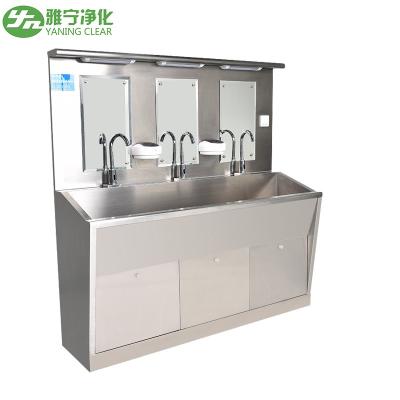 China 304 Stainless Steel Medical Scrub Sink 800mm Sensor Faucet Hand Wash Basin for Operating Room for sale