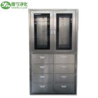 China Stainless Steel Medical Cabinet with 8 Drawers, 1.0-1.5mm Panel Thickness, Adjustable Shelves for Hospital Use for sale