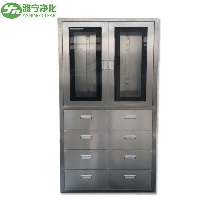 China Stainless Steel Medical Cabinet with 8 Drawers, 1.0-1.5mm Panel Thickness, Adjustable Shelves for Hospital Use for sale