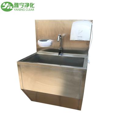 China Stainless Steel Medical Hand Wash Sink with Hand Dryer - 1000x600x1780mm One Person Model for Food Industry for sale
