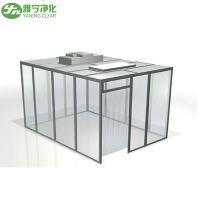 China PVC Strips Curtain Wall Clean Room Booth 2540×2490×2720mm with 40W LED Lighting and H14 HEPA Filtration for sale