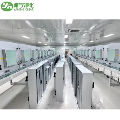 China YANING Ceiling FFU Fan Filter Unit HEPA H14 0.45m/s Cleanroom ISO14644 for sale