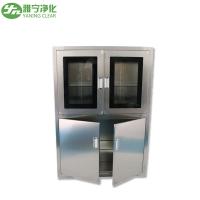 China SUS304 Stainless Steel Hospital Medicine Cabinet 700x350x1700mm with Glass Door for sale