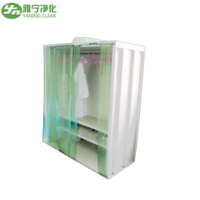 China Clean Room Clothing Storage Closet 1200-1800mm with Antistatic Curtain & Class 100 Cleanliness for sale
