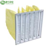 China F8 Medium Efficiency Pocket Bag Filter 595×595×600mm with 3200 m³/h Air Flow for HVAC Systems for sale