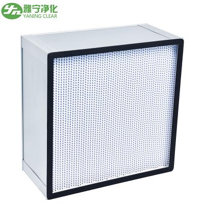 China Customized Deep Pleated HEPA Filter Aluminum Frame For Food Industry for sale