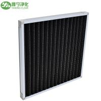 China Pleated Panel Air Filter H13/H14 with Active Carbon Granule for Clean Room FFU - 295×295×21mm to 595×595×21mm for sale