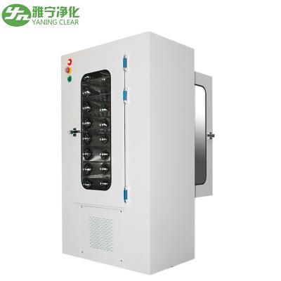 China Multi Nozzle Air Shower Pass Box 600x600x600mm Cleanroom Interlocking System for sale