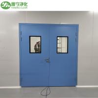China Hospital OR Modular Operating Room Hermetic Automatic Sliding Door with 5mm Glass Window and 40mm Aluminum Body for sale