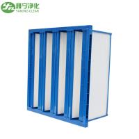 China Plastic Frame V Bank Pocket Air Filter H10 HEPA 595×595×295mm 2800-4900 m³/h Air Volume for sale