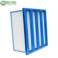 China Plastic Frame V Bank Pocket Air Filter H10 HEPA 595×595×295mm 2800-4900 m³/h Air Volume for sale