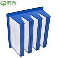 China Plastic Frame V Bank Pocket Air Filter H10 HEPA 595×595×295mm 2800-4900 m³/h Air Volume for sale