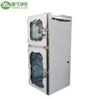 China Electromagnetic SUS201 Cleanroom Pass Through Box Interlocking Doors for sale