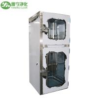 China Electromagnetic SUS201 Cleanroom Pass Through Box Interlocking Doors for sale