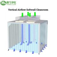 China Industrial Clean Room Booth Class 100 Laminar Flow Air Velocity 0.45m/s Stainless Steel for sale