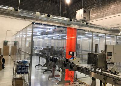 China Acrylic Wall Clean Room Booth with Aluminum Frame - ISO 7 Class, 6000×9144×2350 mm Dimensions, 8 FFU Units for sale