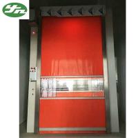 China Automatic Cargo Air Shower Tunnel With Red PVC Rolling Up Fast Shutter Door for sale