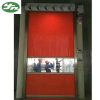 China Automatic Cargo Air Shower Tunnel With Red PVC Rolling Up Fast Shutter Door for sale