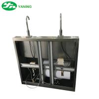 China Stainless Steel Double Hand Wash Sink With Water Heating Device Sensor Station for sale