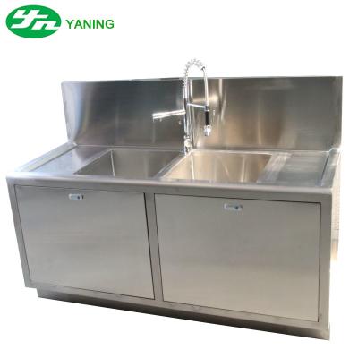 China Hospital Stainless Steel Sensor Hand Wash Sink 1600×600×900mm with 40-50L Heater and ISO13485 Certification for sale