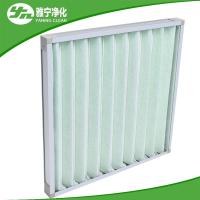China Aluminum Frame Pleat Pre Air Filter 24x24x2 Inch G3/G4 Grade 3000 m³/h Air Flow for sale