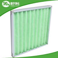 China Aluminum Frame Pleat Pre Air Filter 24x24x2 Inch G3/G4 Grade 3000 m³/h Air Flow for sale